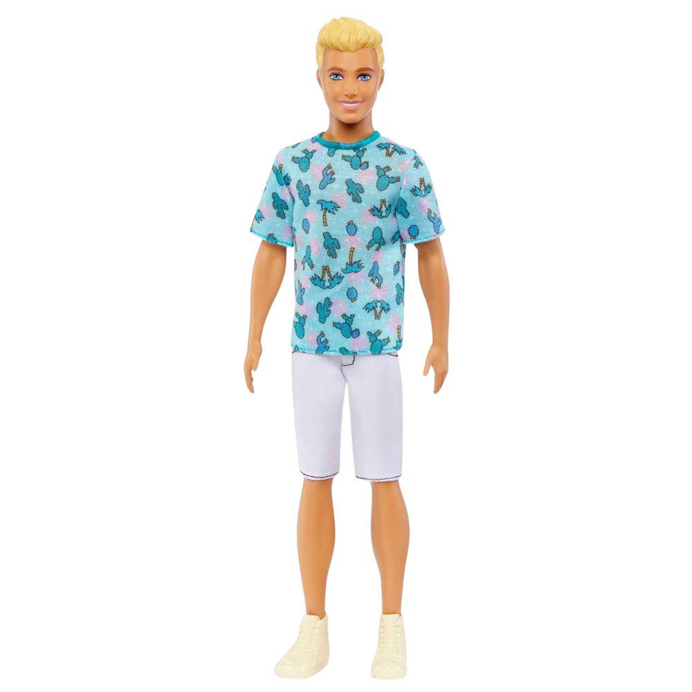Boneco Ken Loiro Camisa Azul - Barbie Fashion Dolls - Mattel