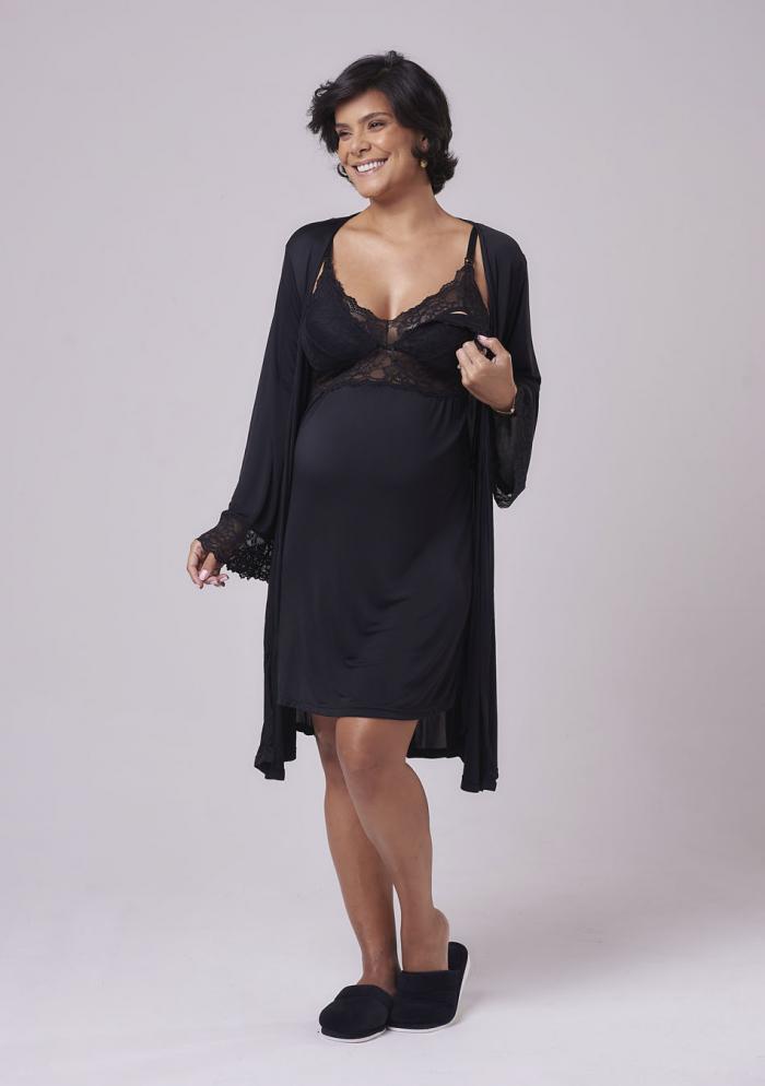 Conjunto Camisola Amamentação + Robe