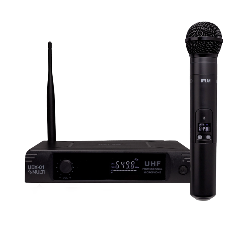 Microfone Dylan Sem Fio UDX-01 Multi 30 Canais Microfone Dylan Sem Fio UDX-01 Multi 30 Canais
