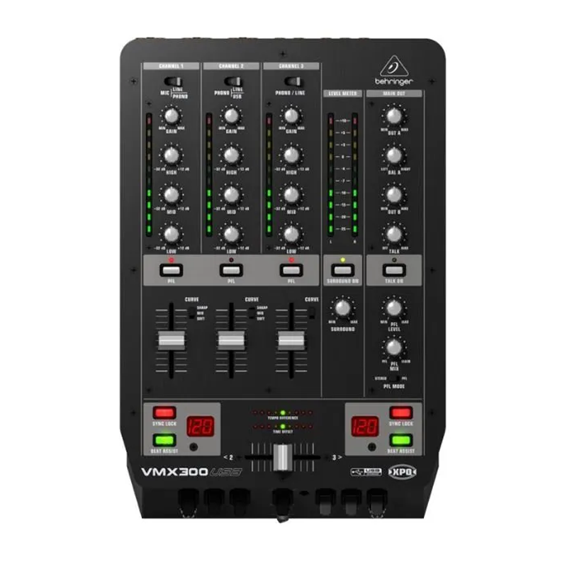 Mixer Behringer VMX-300 USB 03 Canais