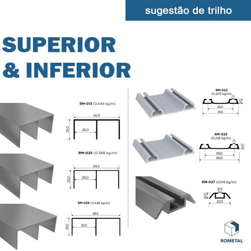 Sistema Deslizante RO 23 4002 (30 kg) para 01 Porta - Rometal