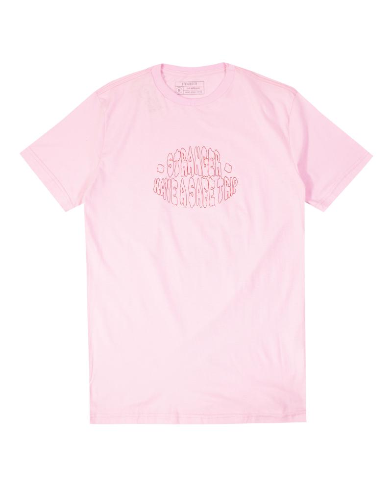 Camiseta Stranger Have A Safe Trip Rosa camiseta-stranger-have-a-safe-trip-rosa