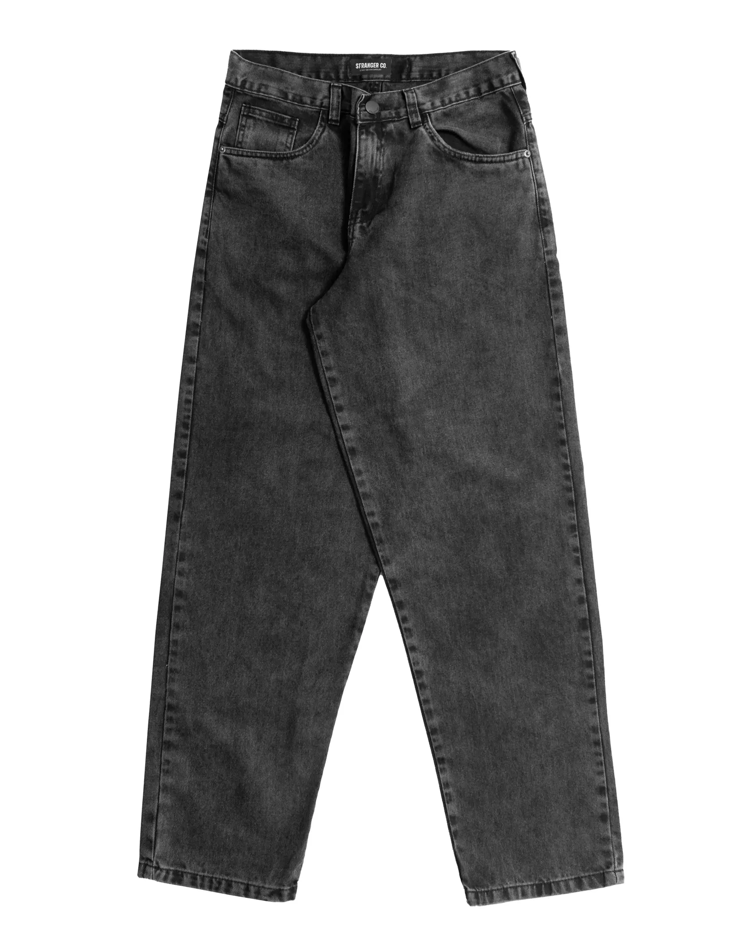 Calça Baggy Jeans Stranger Reta Premium Stranger Co Estonada Calças