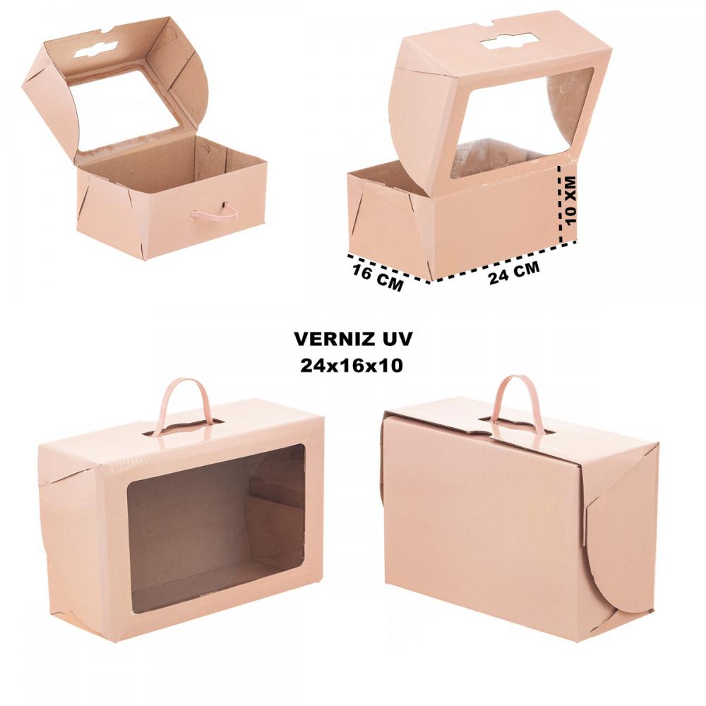 20Caixas Maleta Rosa Com Visor 24x16x10 comp x largura x altura