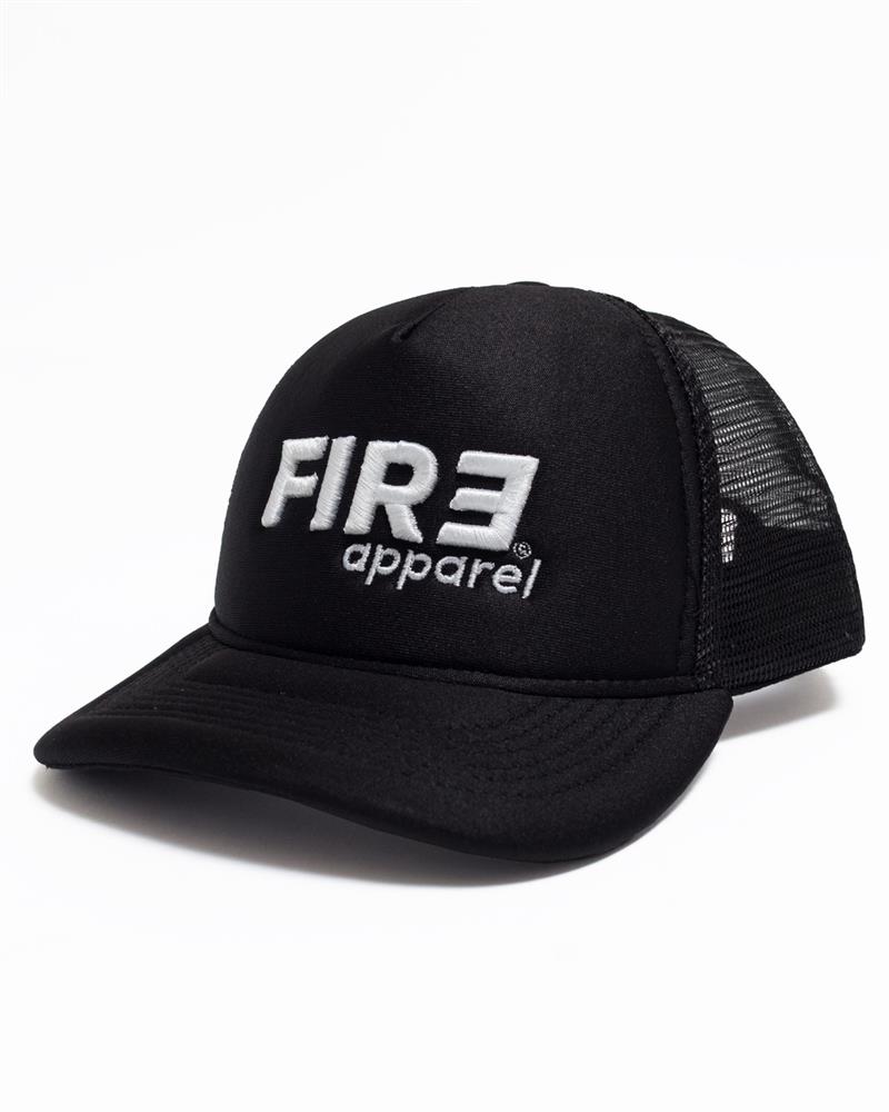 Boné FIRE Trucker Apparel Design (All Black) : BONÉS : fireapparelbr