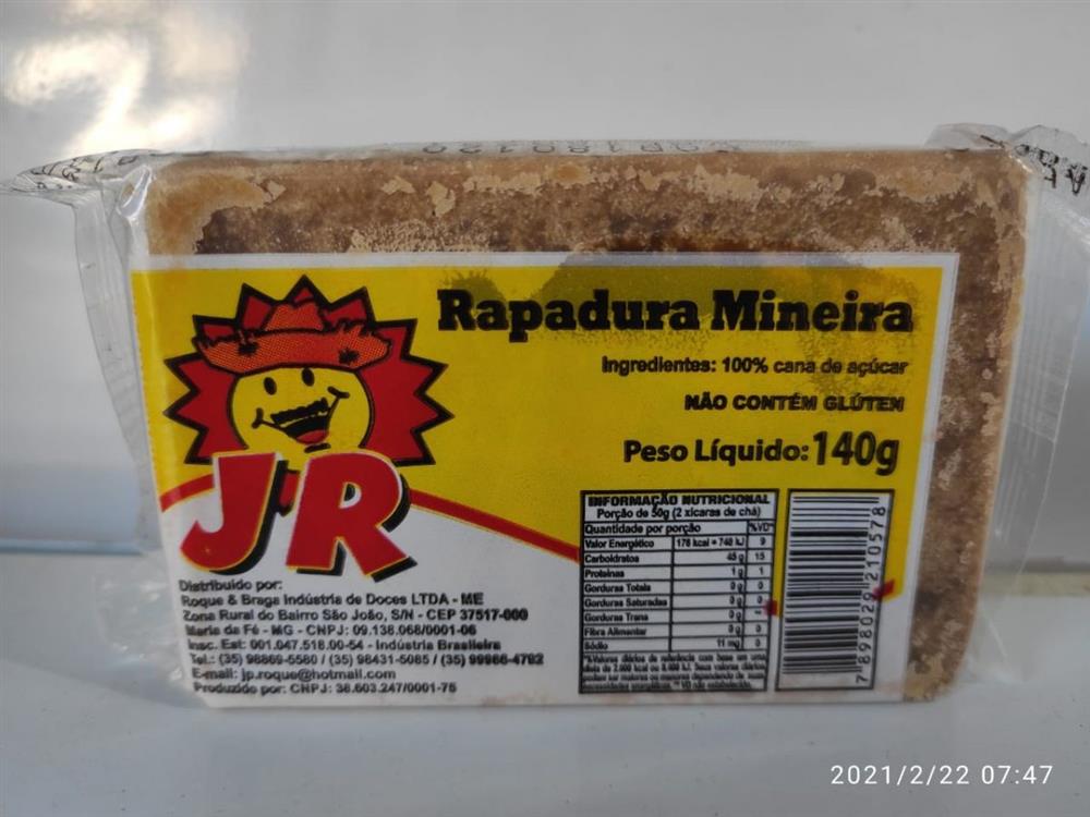 Rapadura Jr - 140 Gr - Fardo 20 Unidades