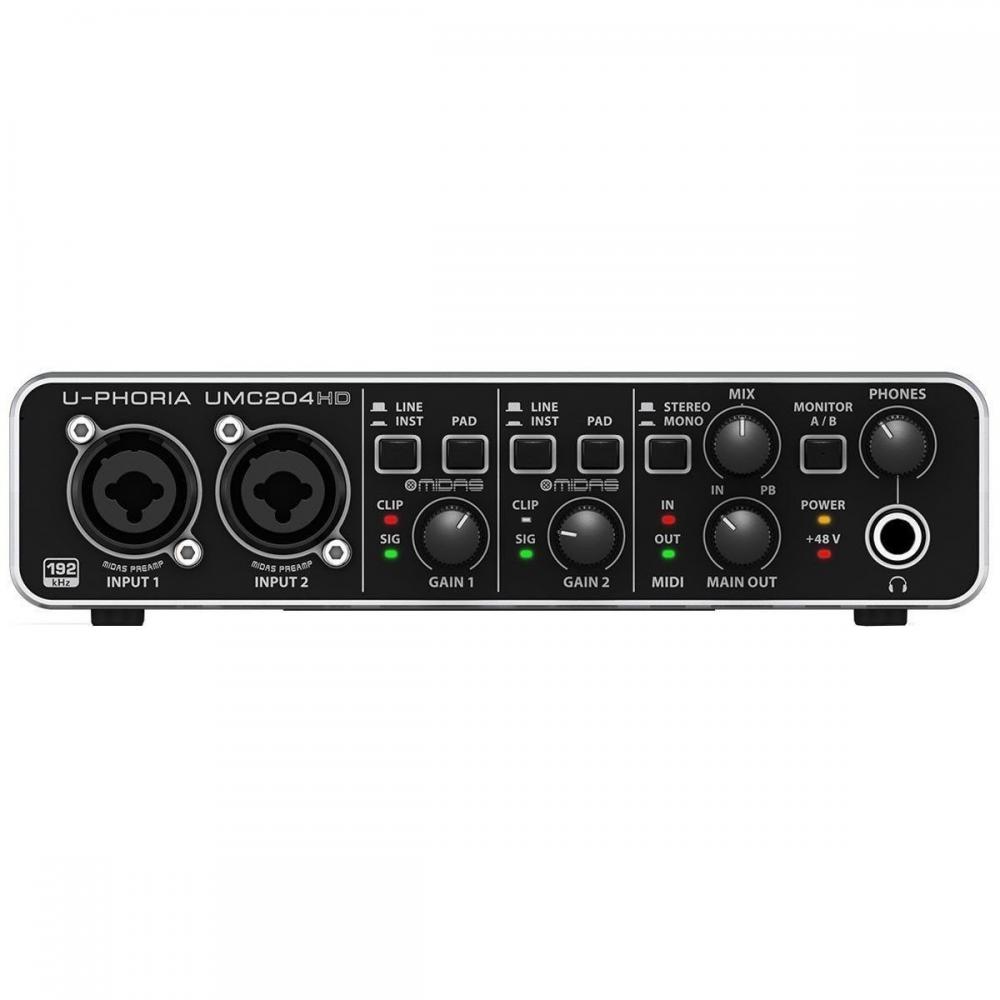 Interface De Áudio Behringer U-PHORIA UMC204HD