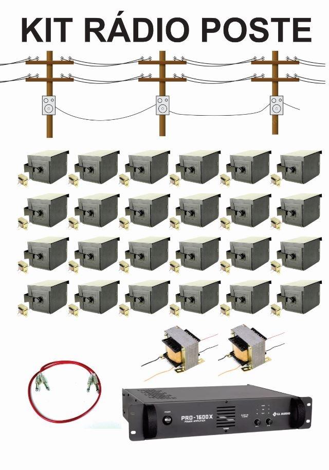 Kit de som para Rádio Poste - 20 caixas : Kits de som ambiente