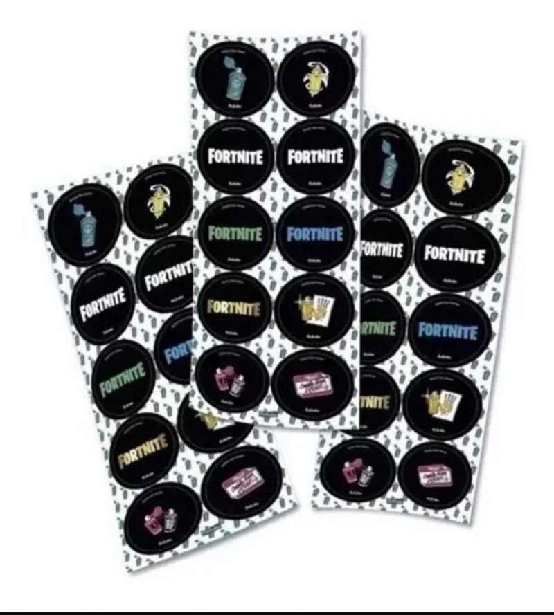 Adesivo Redondo Fortnite Festcolor c/30 unid
