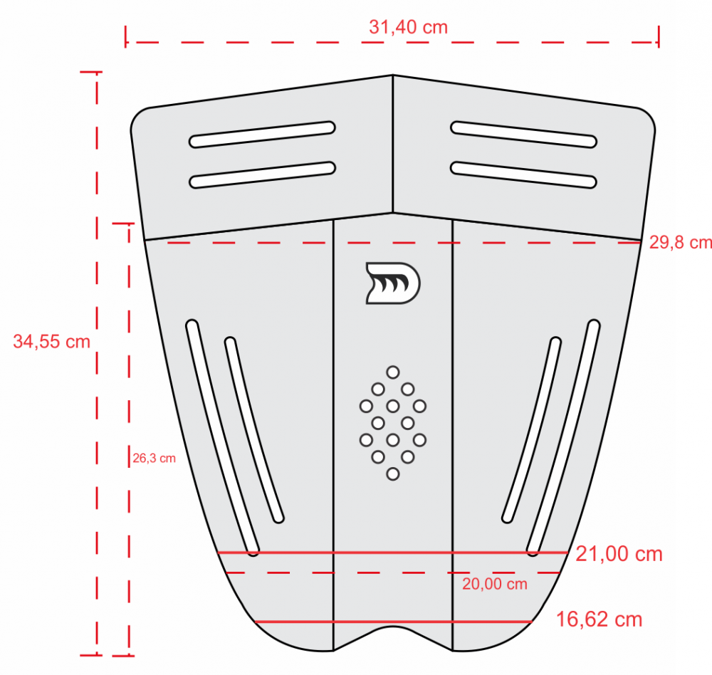 Deck para Prancha de Surf Fresado Pipeline Preto Wet Dreams