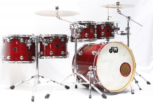 Bateria DW Collectors Chrerry Stain 10/12/14/16/22 (Somente Tambores ...