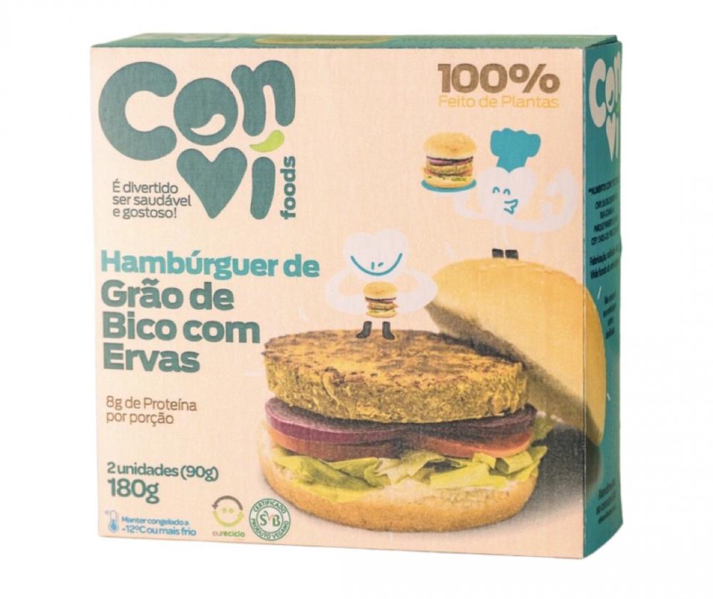 Hamburguer De Grao De Bico Com Ervas Convi 180g