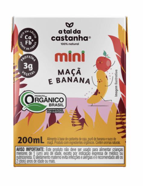 Mini Maça e Banana A Tal Da Castanha 200ml : Sem Glúten - Bebidas e ...