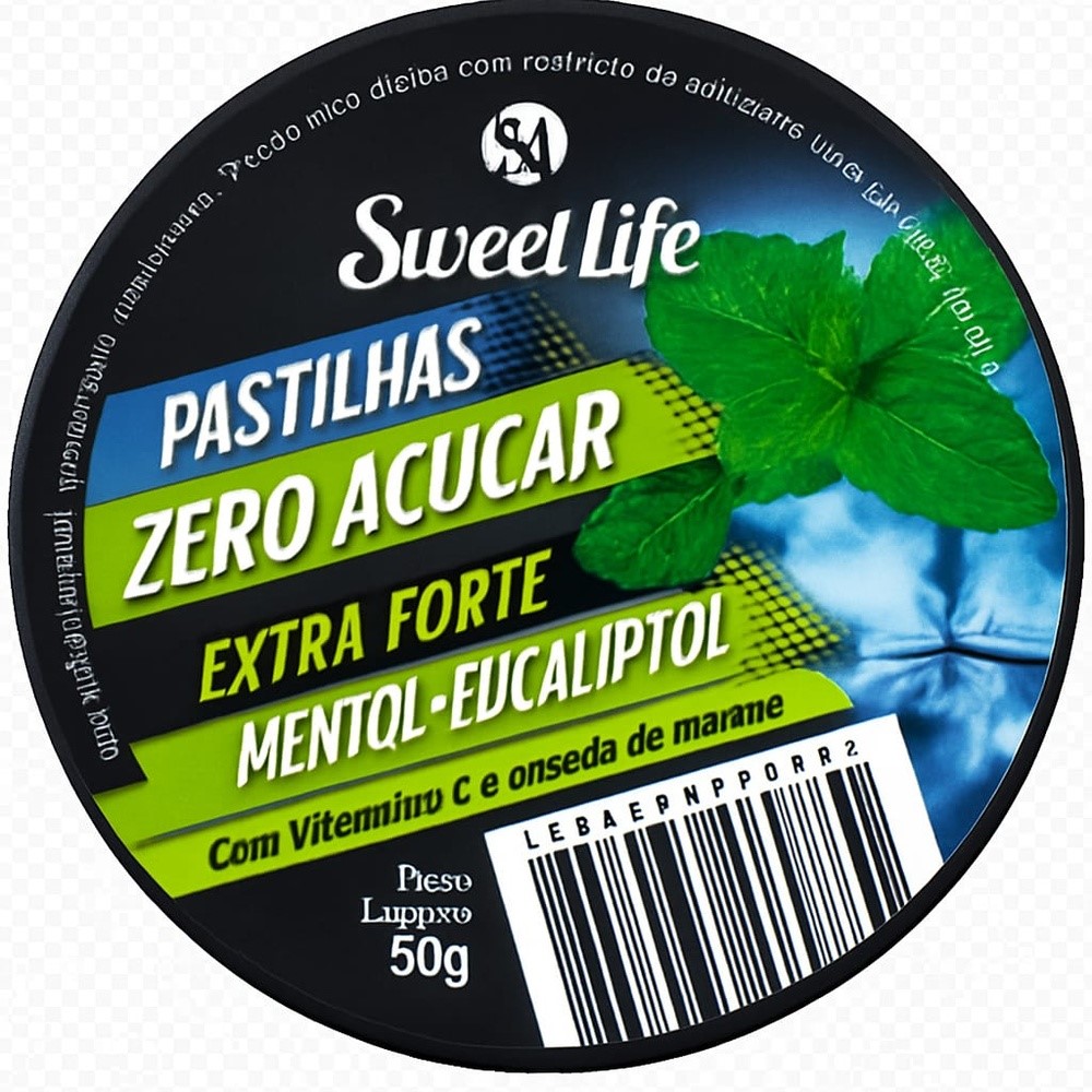 Pastilha Diet Sabor Extra Forte Zero Açúcar Sweet Life 50g