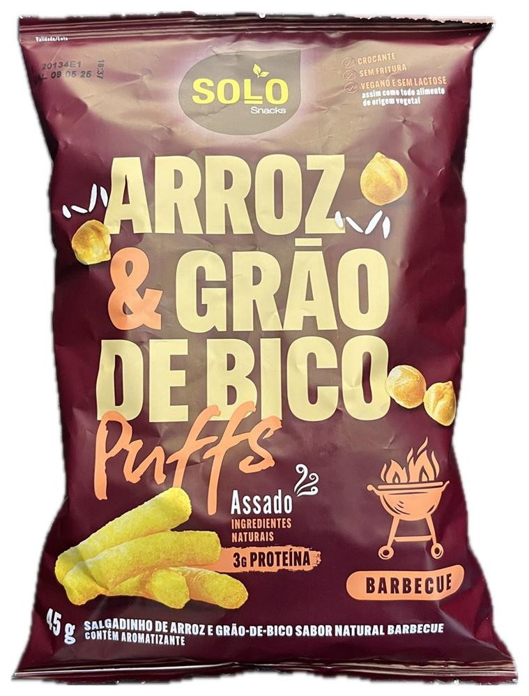 Snack Puffs Arroz e Grao de Bico Sabor Barbecue Solo 45g : ALIMENTOS E ...