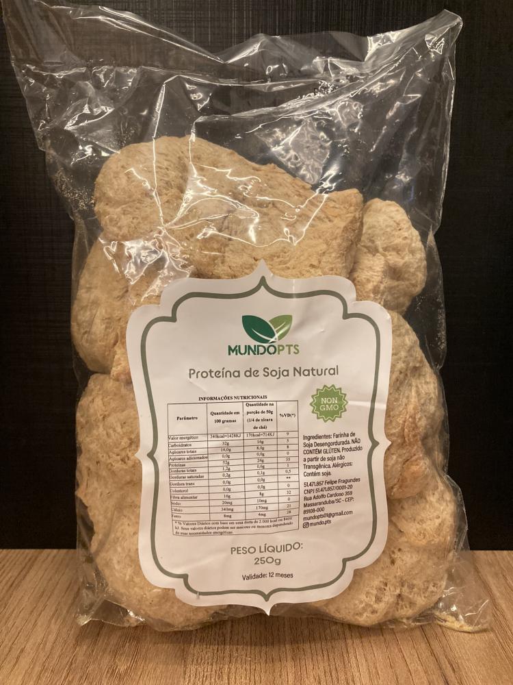 Proteina de Soja Bife Natural Nao Transgenica Mundo Pts 250g