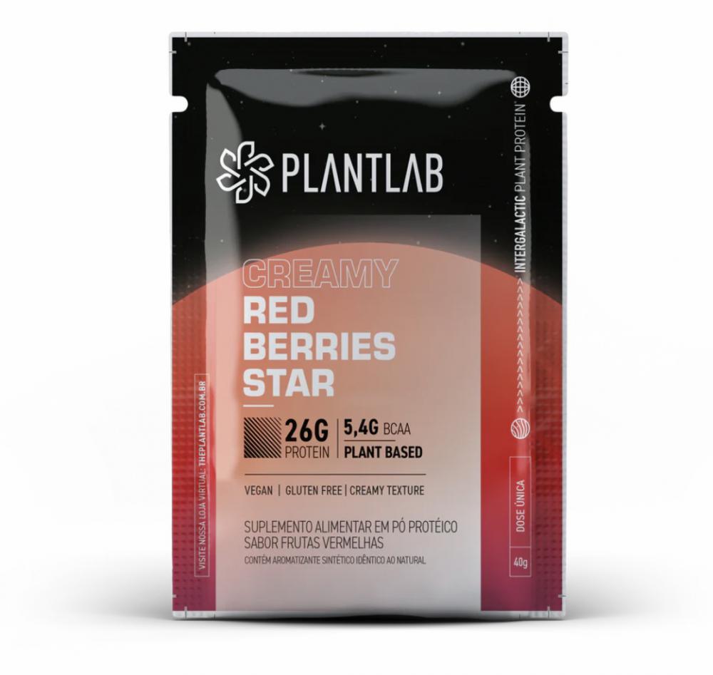 Proteína Vegetal Cremosa Red Berries Star Sachê Plantlab 40g ...
