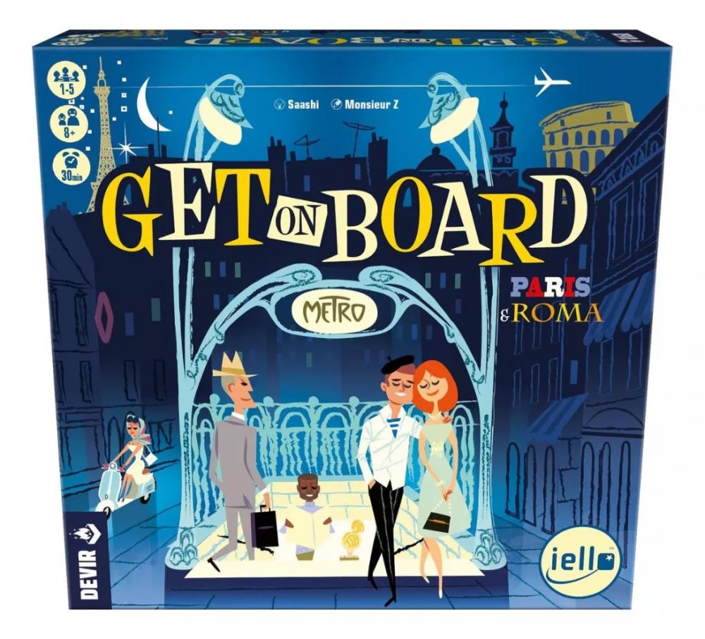 Get on Board Paris Roma Jogo de Tabuleiro Devir