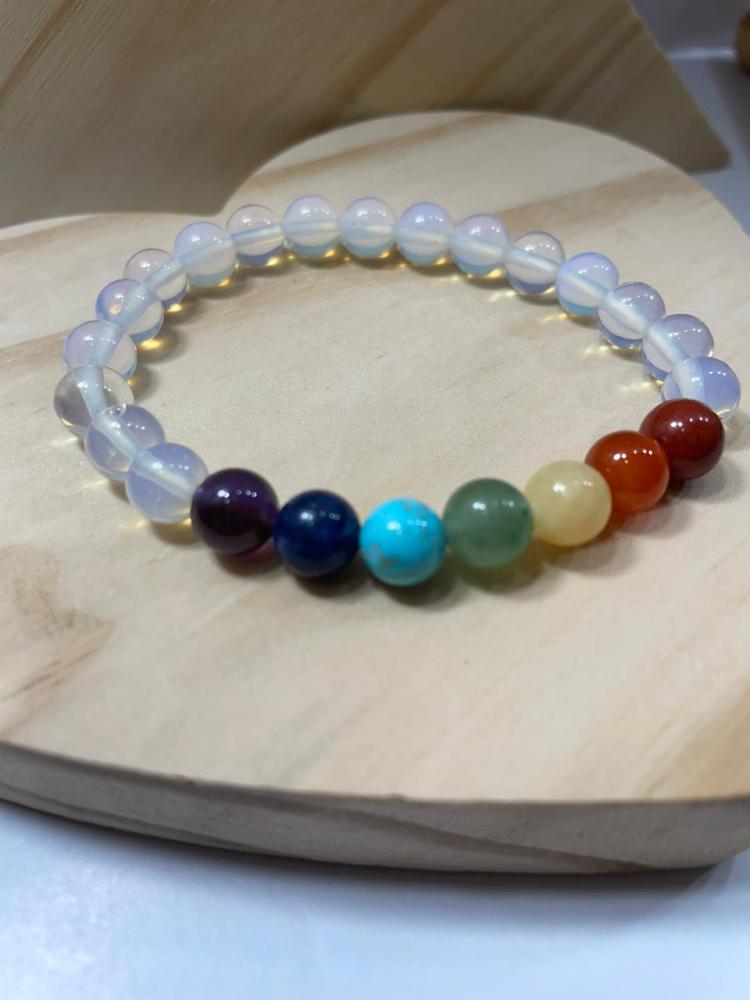 Pulseira 7 Chakras - Pedra da Lua