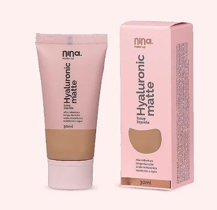 Base Líquida Hyaluronic Matte Nina Make Up 30ml : MAQUIAGEM : Ellas ...