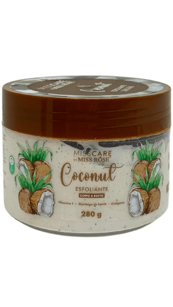 Esfoliante Corpo e Rosto Coconut - Miss Rôse 280g