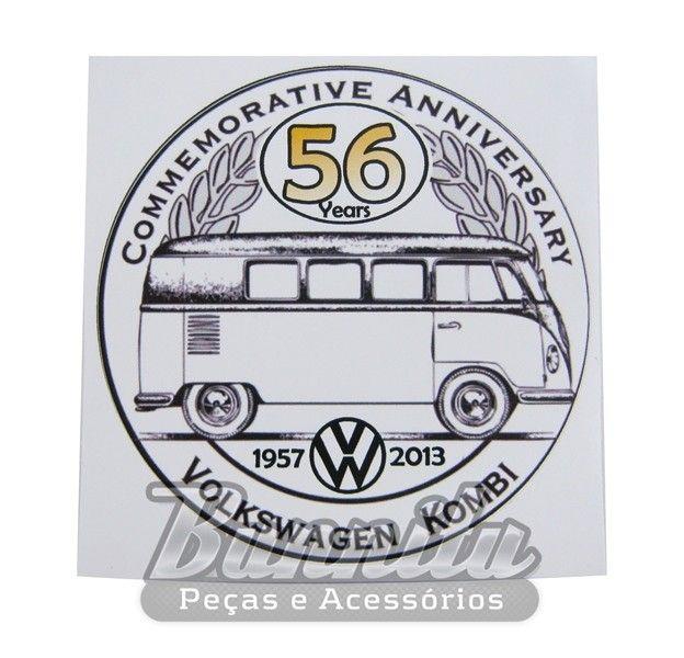 Adesivo modelo Comemorativo Volkswagen Kombi 56 anos