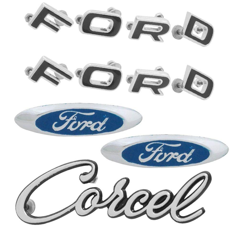 Kit Emblema Letras Ford + Manuscrito Assinatura Corcel 1 + Brasão ...
