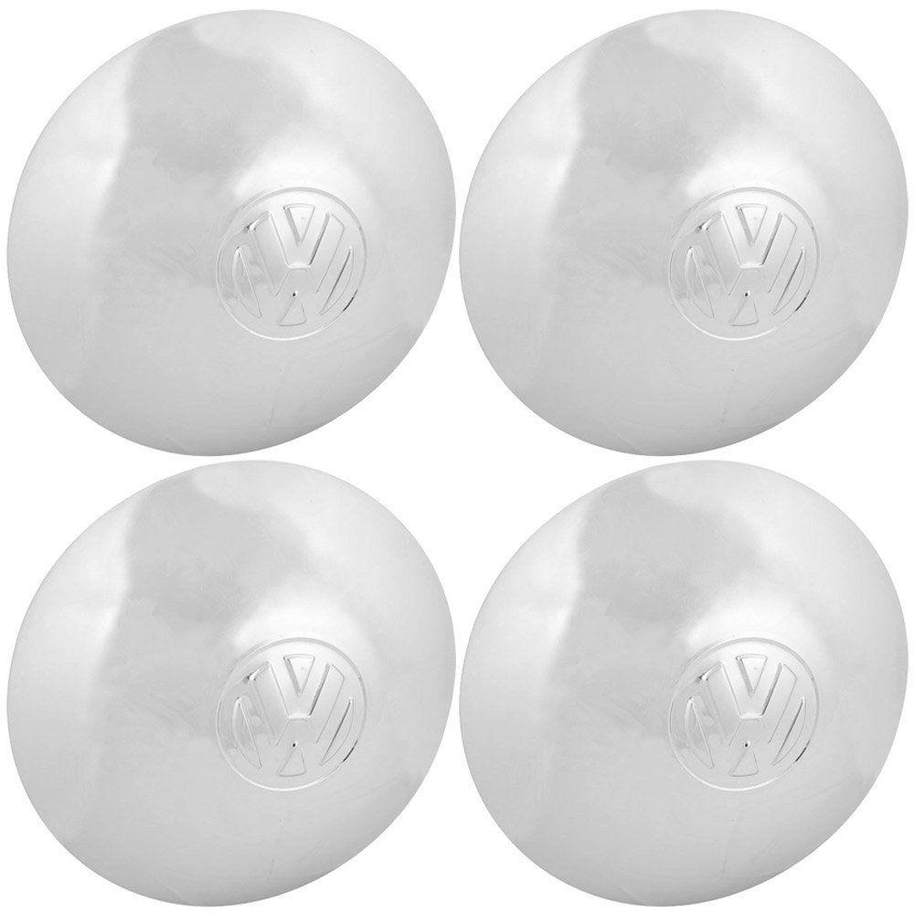 Jogo Com 4, Calota Premium Cromada Abaulada VW Fusca Kombi Karmann Ghia