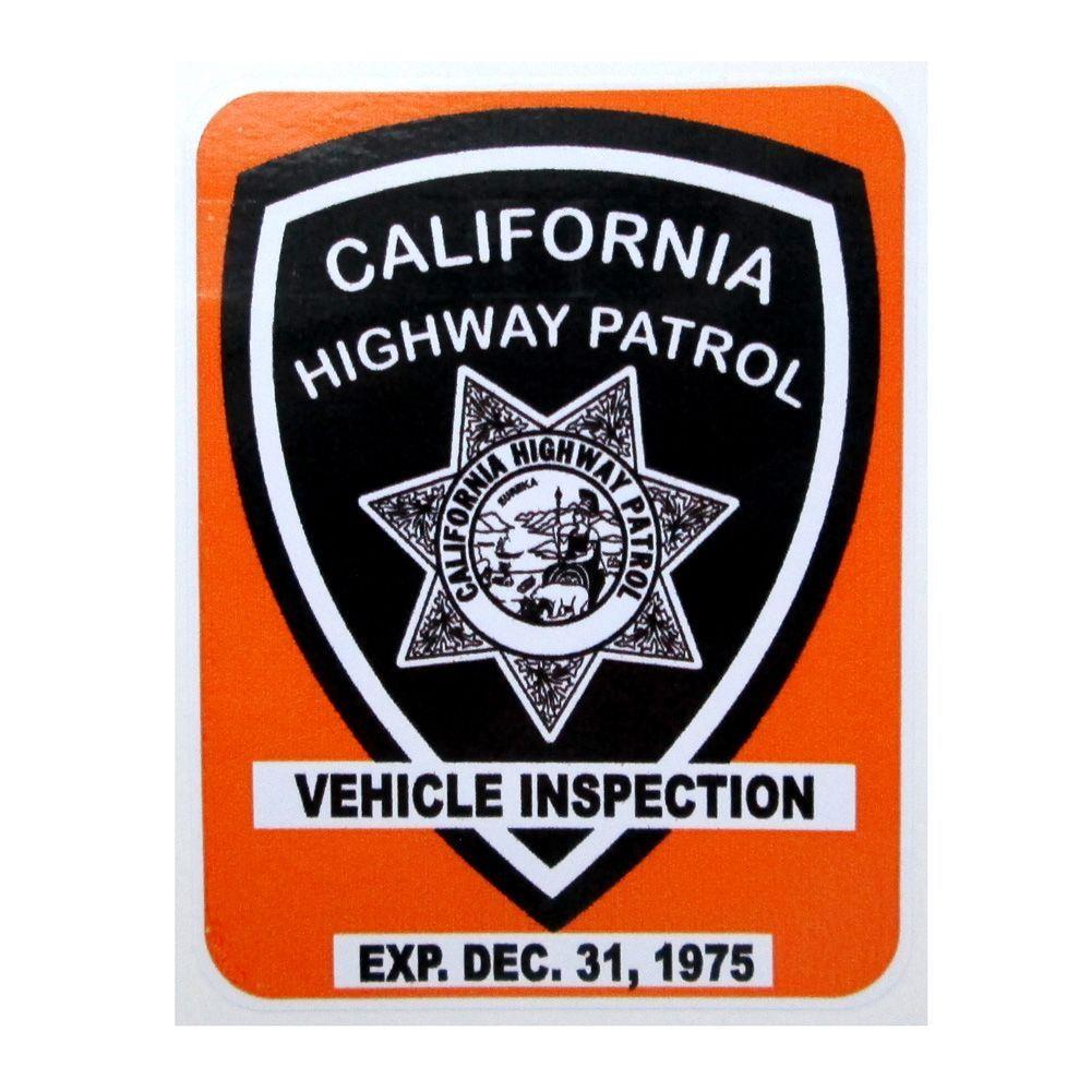 Adesivo modelo - California Highway Patrol Vehicle Inspection