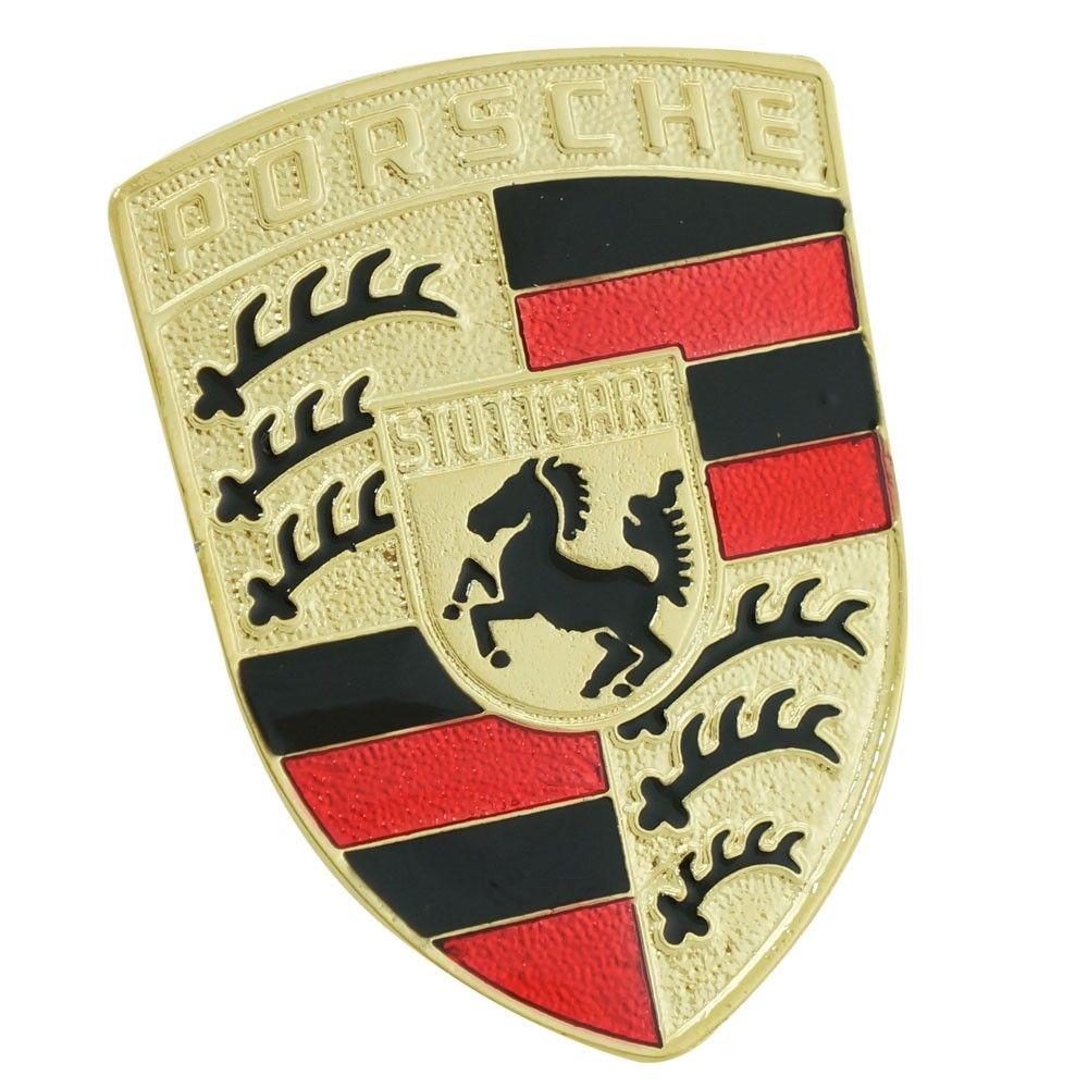 Emblema escudo dourado para Porsche