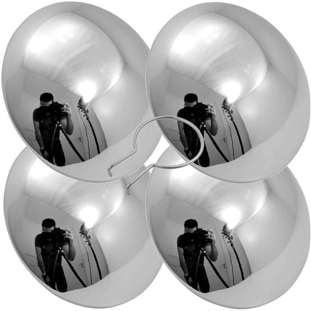 Jogo Com 4, Calota Cromada Abaulada Lisa Sem Logo VW Fusca Variant TL ...