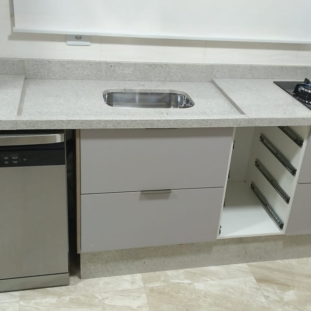 Pia de cozinha com frontão