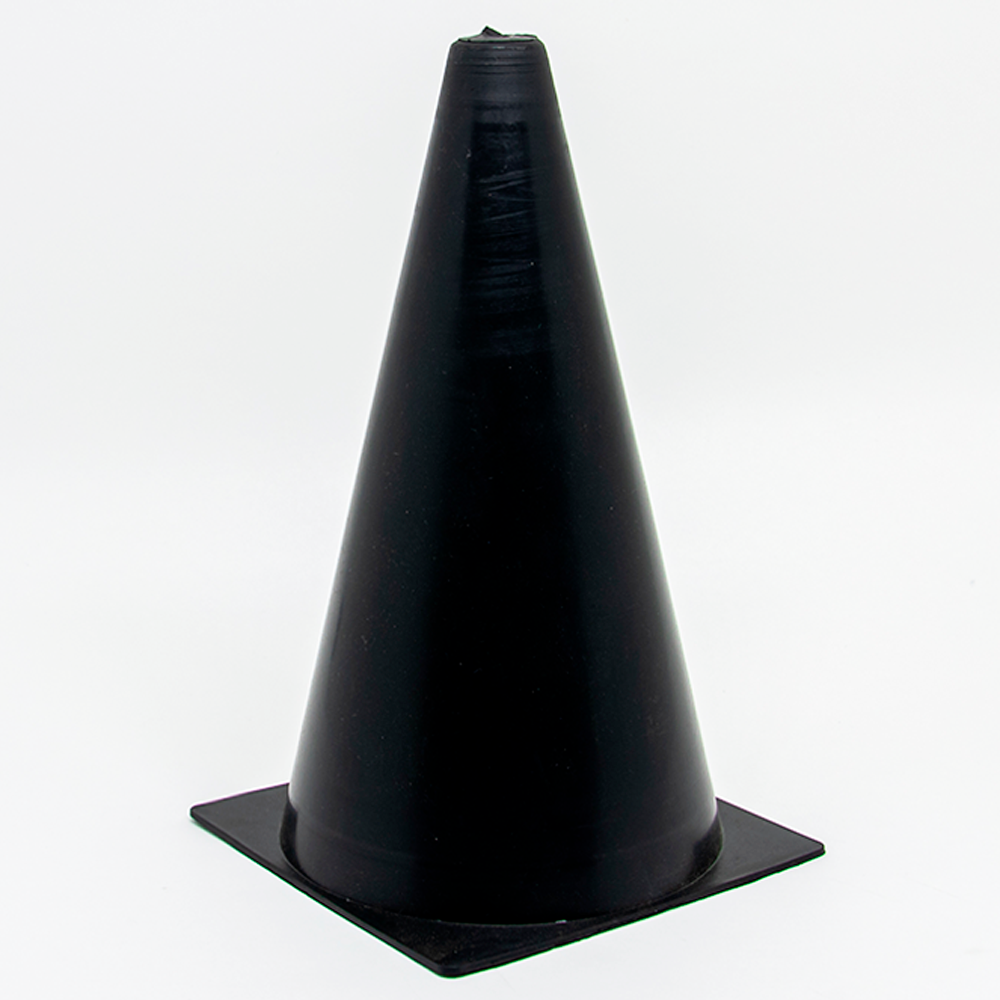 CONE Demarcatório Flexível Preto 23cm