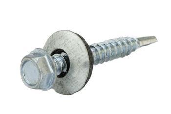 PARAFUSO AUTO - BROCANTE SEXTAVADO 5,5X25,40MM (1 POL.) COM ARRUELA DE ...