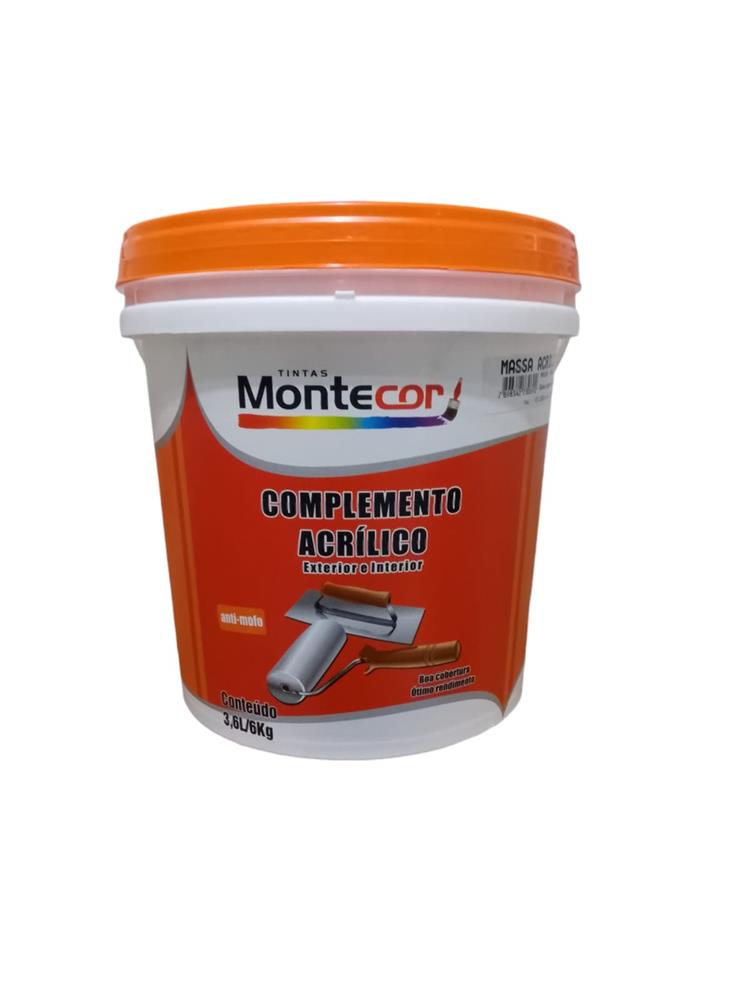 MASSA CORRIDA ACRÍLICA 3.6 LITROS MONTECOR : Pintura - Massa Corrida ...