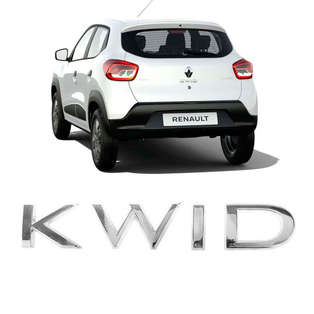 Emblema Adesivo Kwid 18/19 160x25mm Renault Cromado