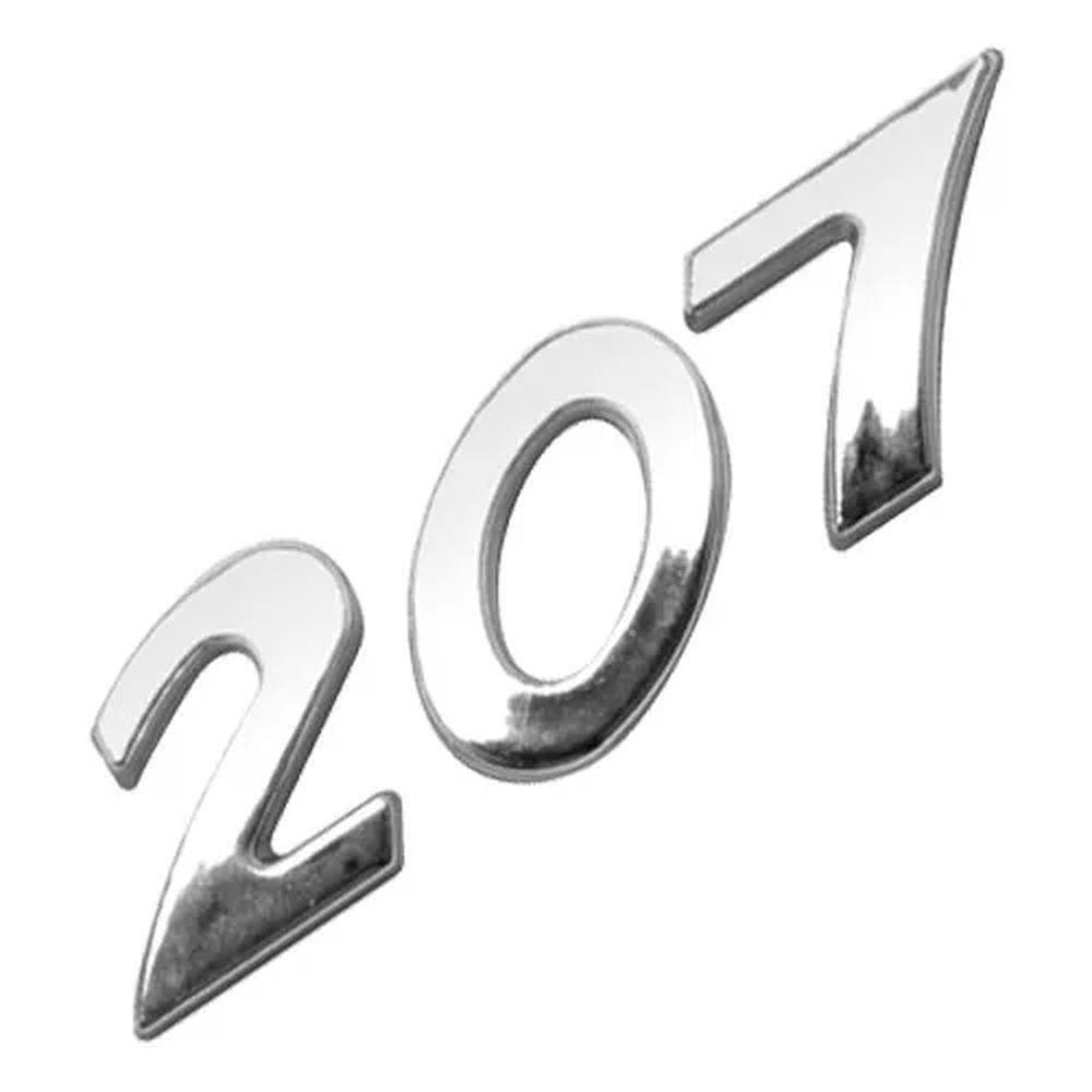 Emblema Adesivo 207 Peugeot Cromado