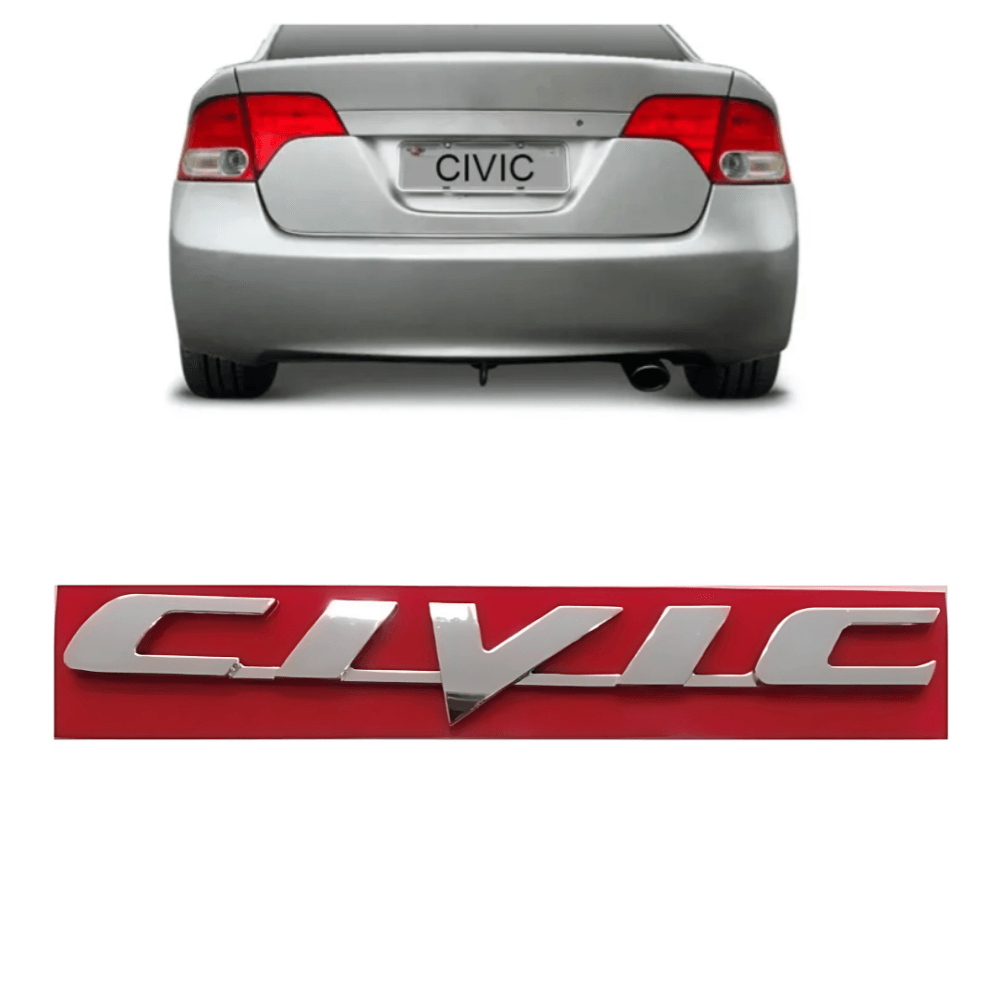 Emblema Letriro Adesivo Civic 2007 2008 2009 2010 2011 Cromado