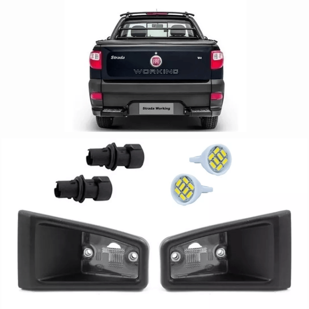 Kit C/ 2 Lanternas Luz Placa Fiat Strada 2009 À 2020 Com Led : Farois ...