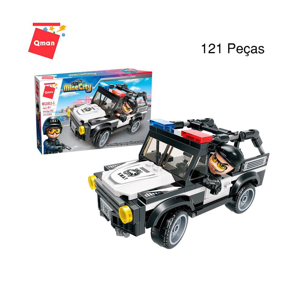 QMAN MINECITY JEEP DA POLÍCIA: BLOCOS COMPATÍVEIS LEGO