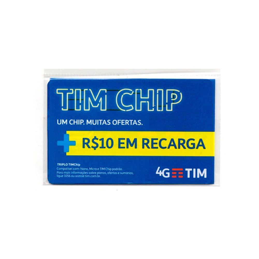 Chip Tim 4g Pré Pago 3 Cortes R$ 10 Recarga - CHIP-TIM-02