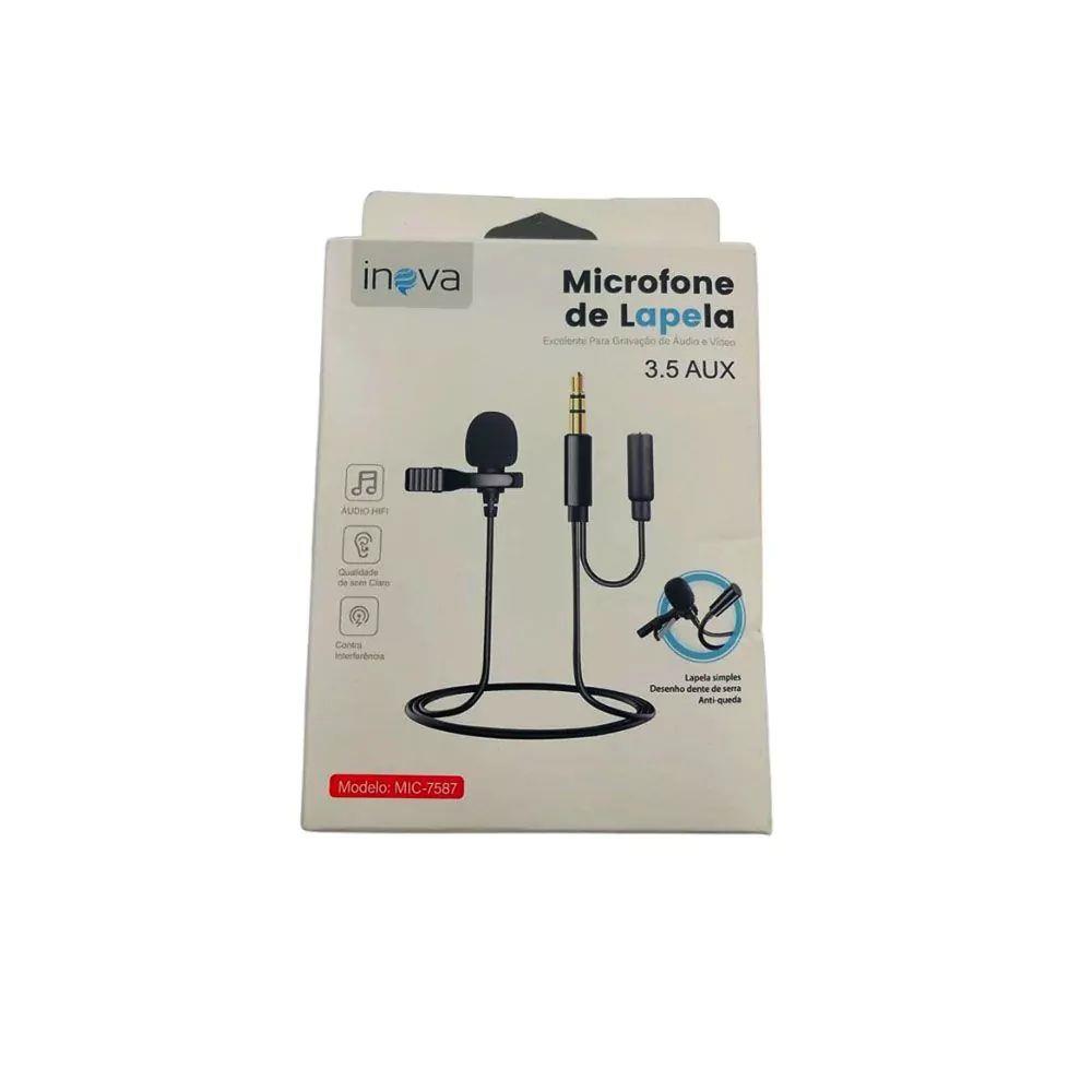 Microfone de Lapela INOVA - P2 - MIC-7587 : ÁUDIO - MICROFONES : Inova ...