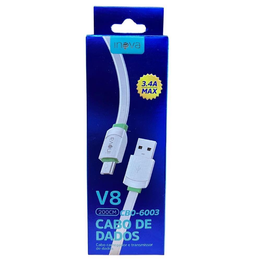Cabo INOVA - USB V8 - 3.4A MAX - 2 Metros - CBO-6003 : Atacadista de ...
