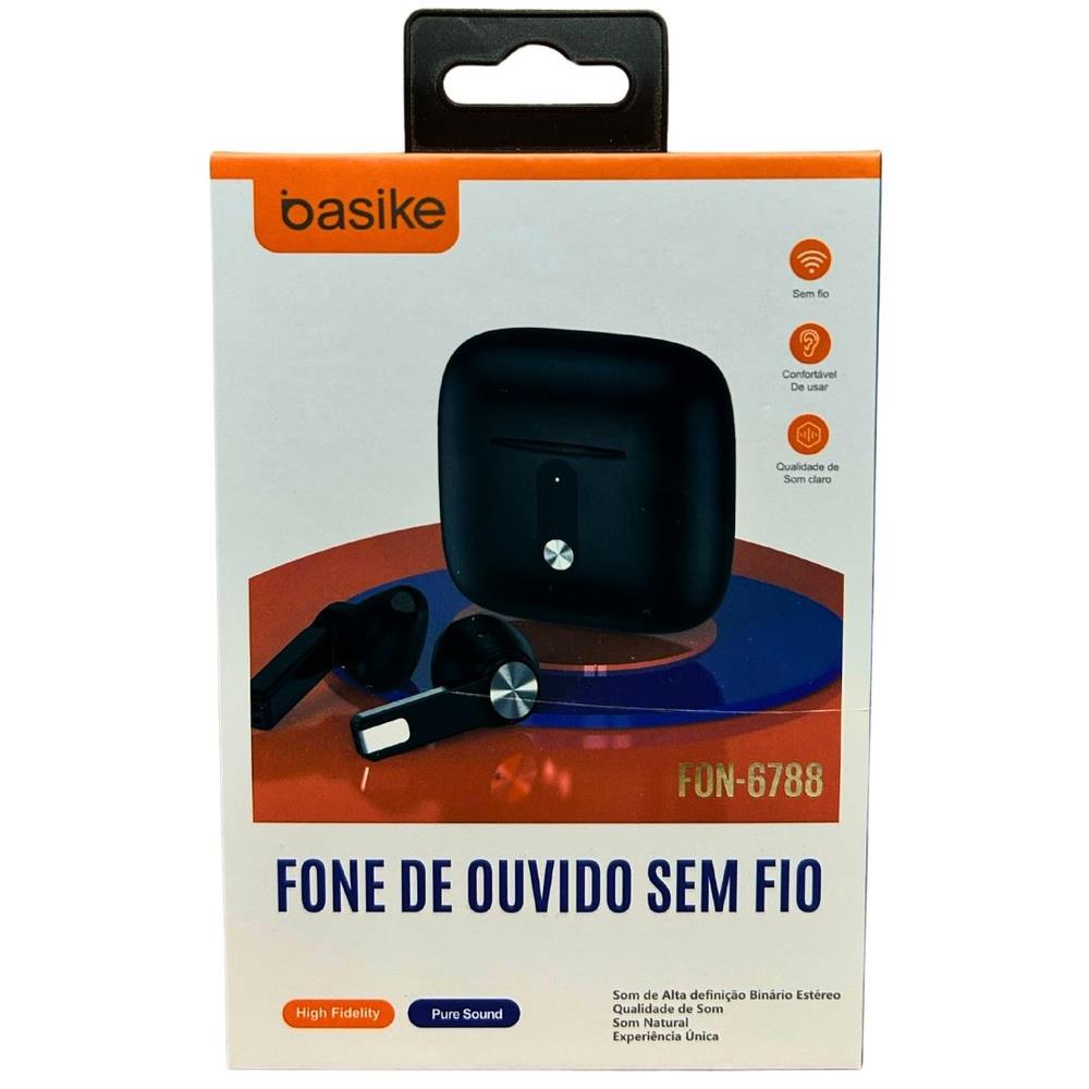 Fone BASIKE - BLUETOOTH - FON-6788 : ÁUDIO - FONES - BLUETOOTH