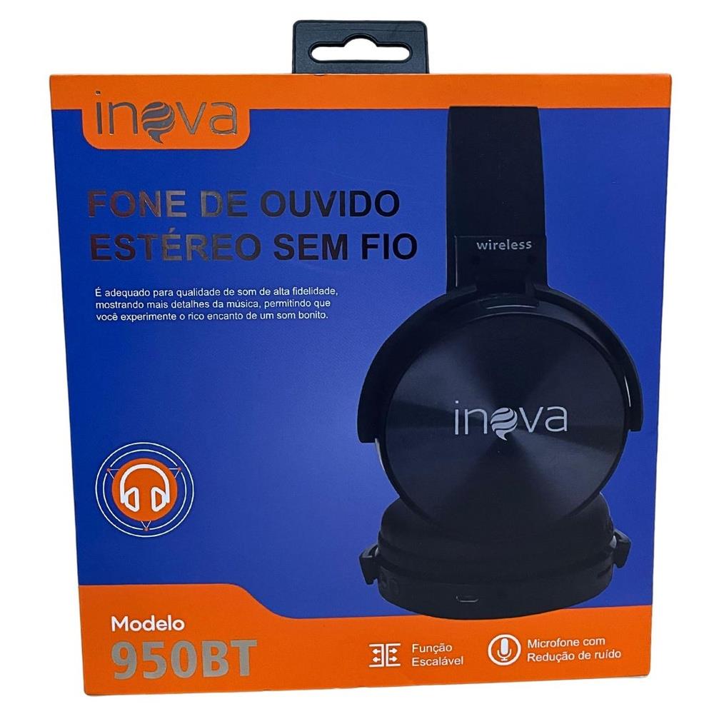 Fone Estéreo Sem Fio com Microfone - INOVA - 950BT : ÁUDIO - FONES - ARCO