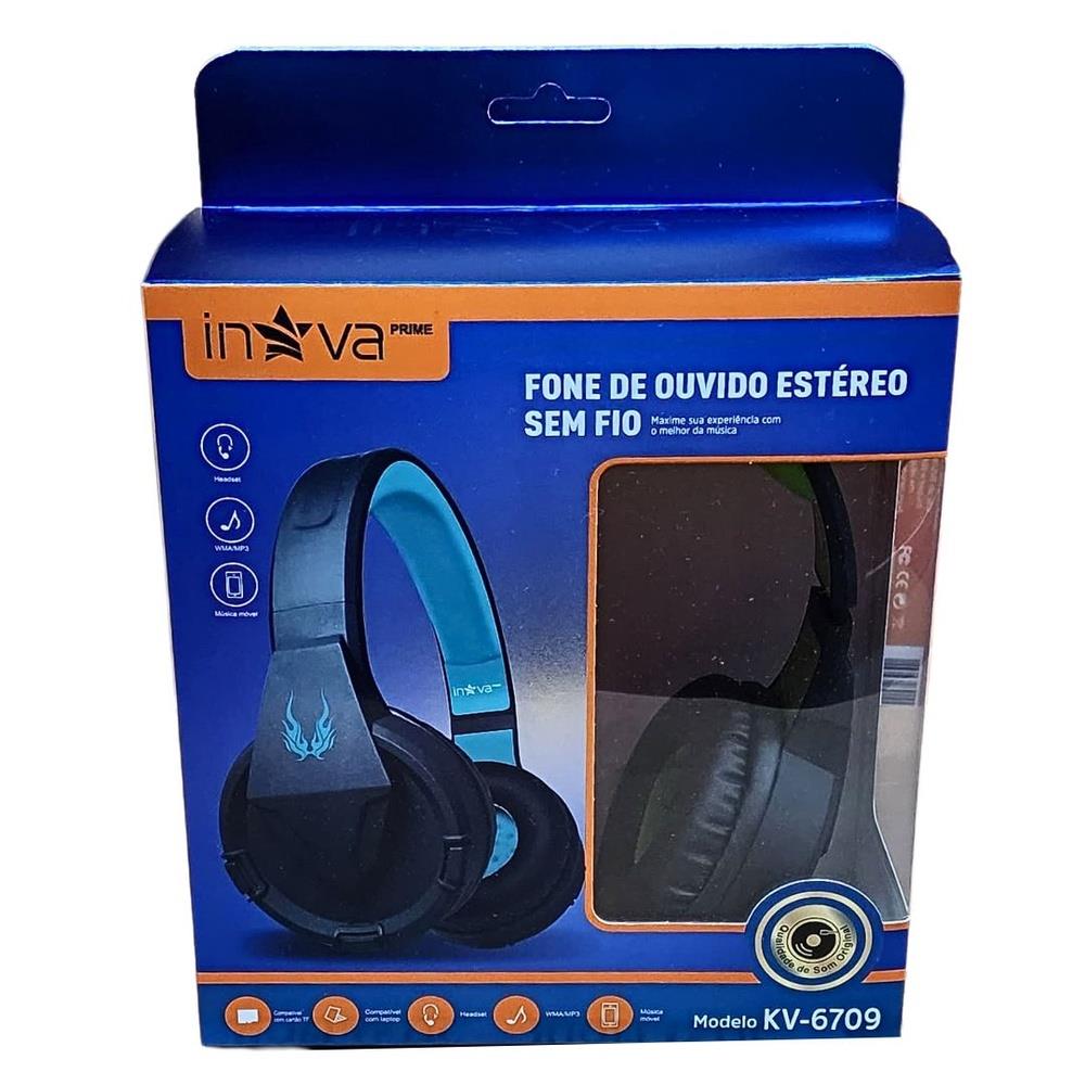 Fone INOVA - BLUETOOTH - com Microfone - KV-6709 : ÁUDIO - FONES - ARCO ...