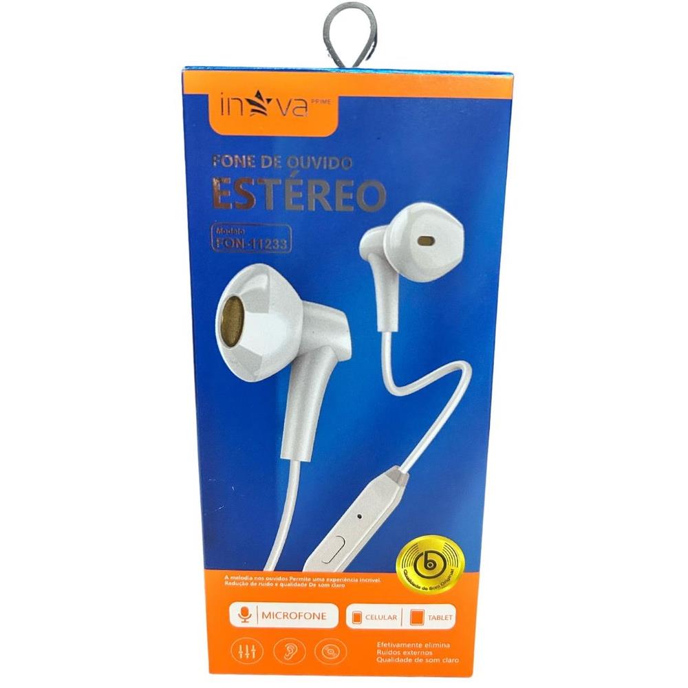 Fone INOVA - P2 - Com Microfone - FON-11233 : ÁUDIO - FONES - P2
