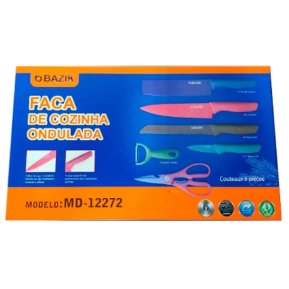 Jogo de Facas BASIK - Colorida - MD-12272 : UTILIDADES - COZINHA - KIT ...