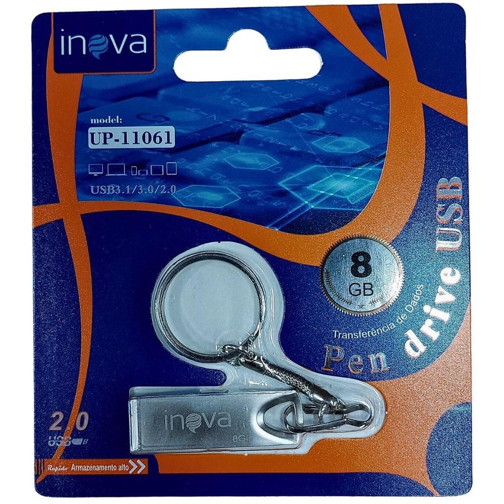 Pen Drive INOVA - 8GB - UP-11061 : INFORMÁTICA - PEN DRIVES