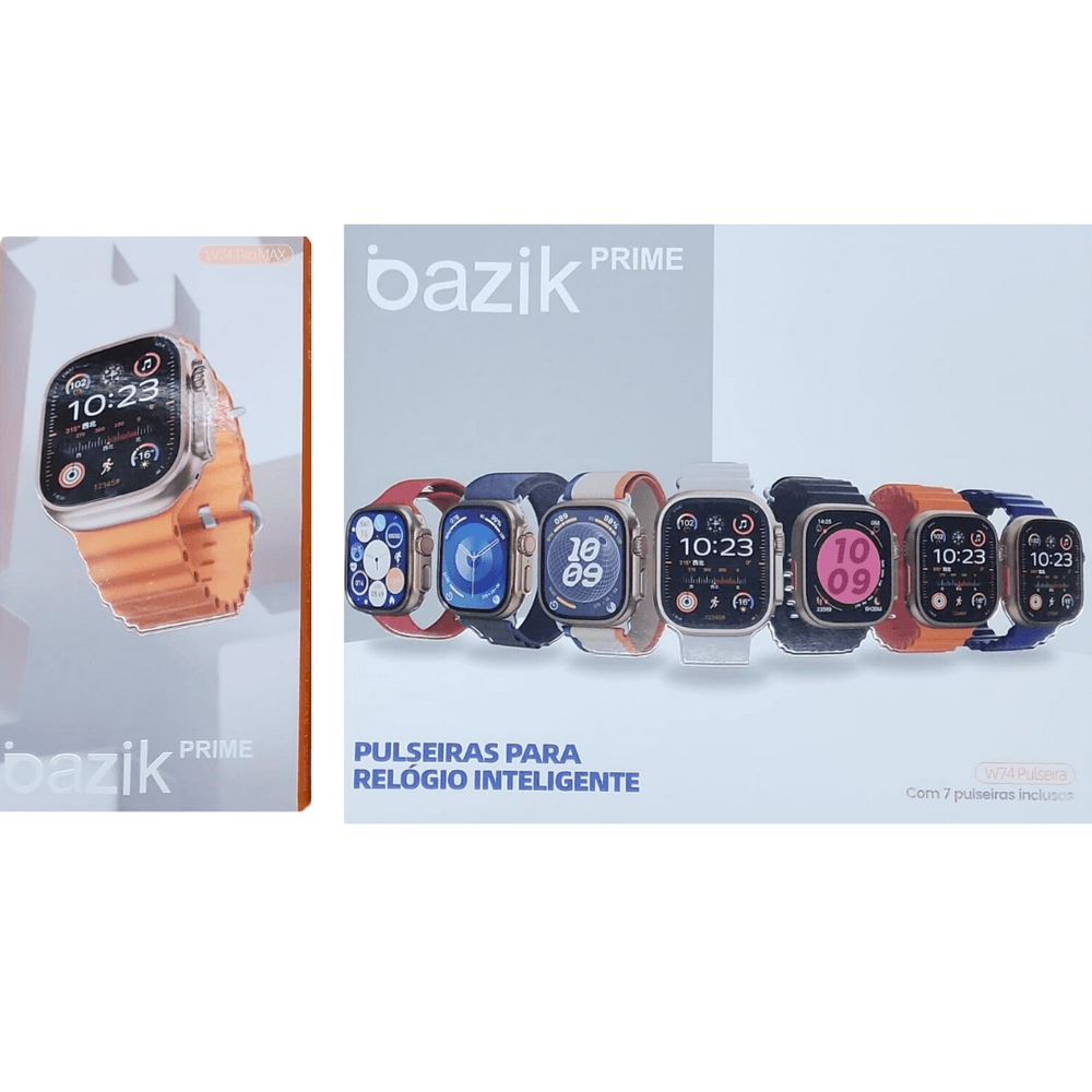 Relógio Digital Smartwatch + 7 Pulseiras - Basik W74 ProMAX